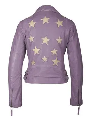 Mauritius Christy Rf Star Leather Jacket Purple