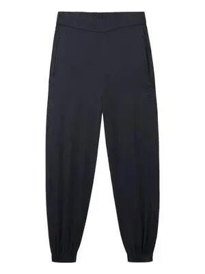 MAMU DREAM Washable Organic Stretch Silk Cuffed Joggers - Black