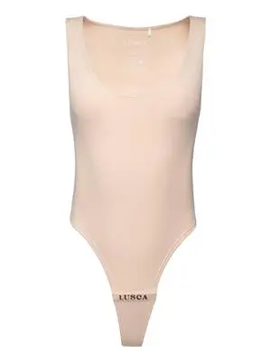 LUSCA Melissa Smooth Stretch Scoop Neck Thong Bodysuit - Brown