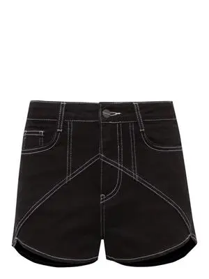 CÓTIER DENIM Cótier Denim Noir High-Waisted Shorts