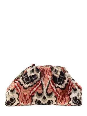SJW BAGS LONDON Victoria Ikat Pouch Bag - Black/red