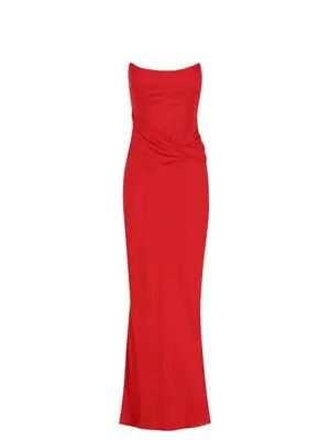 STUDIO LEXI Elora Strapless Gown - Red
