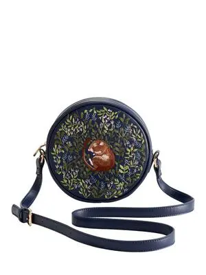FABLE ENGLAND X Chloe Giordano Dormouse Embroidered Saddle Bag - Blue