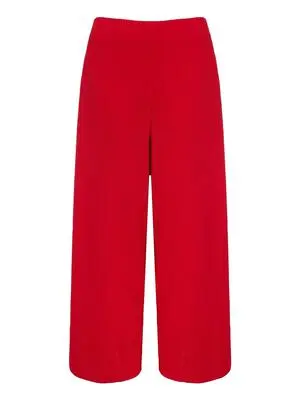 CARA & THE SKY Martha Wide Leg Trousers - Red