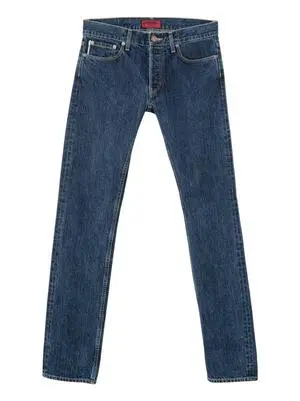 DIN & DEEN Katana Slim Washed Selvedge Jeans - Blue