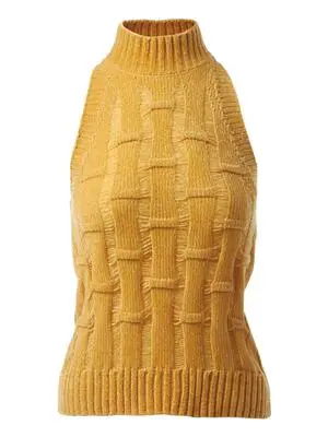 FULLY FASHIONING London Ottoman Knit Top - Orange