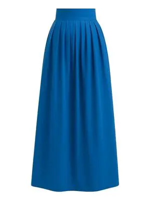BEIRA Anna Full-length Pleated Cotton Skirt - Blue