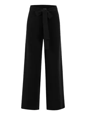 PERALUNA Bell Bottom Knit Trousers - Black
