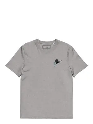 ANCHOR & CREW Heather Grey Artist Monkey Organic Cotton Embroidered T-shirt - Men