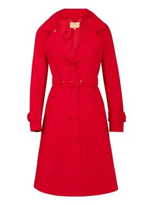 SANTINNI Ingrid Raincoat With Detachable Hood - Red