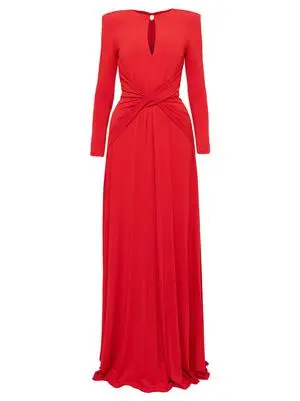 NISSA Crystal-detail Maxi Dress - Red
