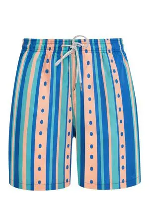 ROBERT & SON BEACHWEAR LTD Striped Swim Shorts - Blue/green/orange