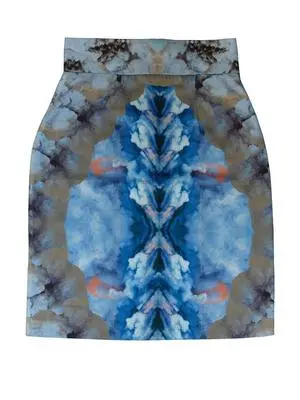 TRAMP IN DISGUISE Printed High-waisted Skirt - Grey
