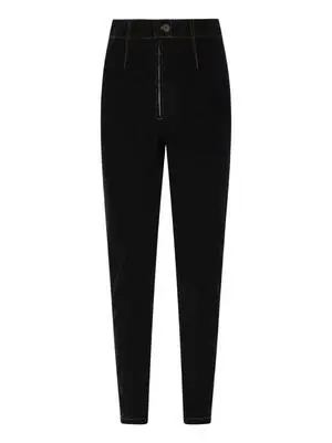 CIRCULAR PATH Ankle Crop Skinny Jeans - Black