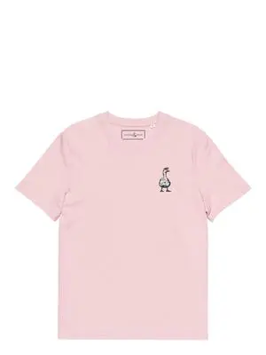 ANCHOR & CREW Cotton Dapper Duck Actual Life Organic Cotton Embroidered T-shirt - Pink