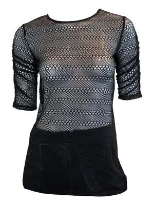 SNIDER Biscuit Short Sleeve Top - Black