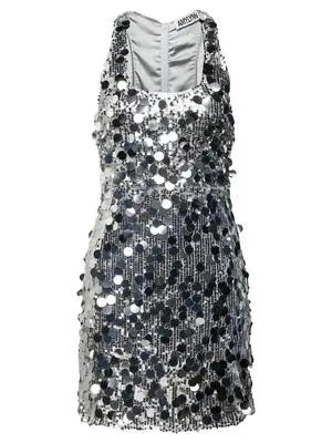 AMY LYNN Oceane Disc Sequin Dress - Silver
