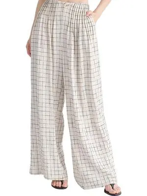 PAISIE Neutrals Wide Leg Trousers - Black