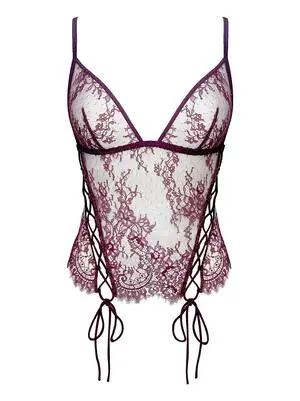 MONIQUE MORIN LINGERIE Moonstruck Lace Camisole - Red