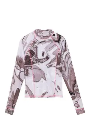 PALOMA LIRA Printed Lycra Long Sleeve Top - Grey