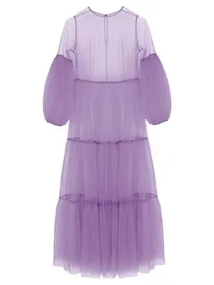 HELENE GALWAS Alena Maxi Tulle Dress - Purple