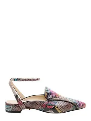 ALTERRE Painted Snake Pointed Loafer - Black