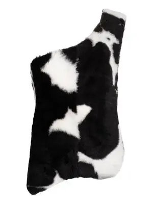 HEIRA LEATHERWEAR Eve Fur Top - Black/white
