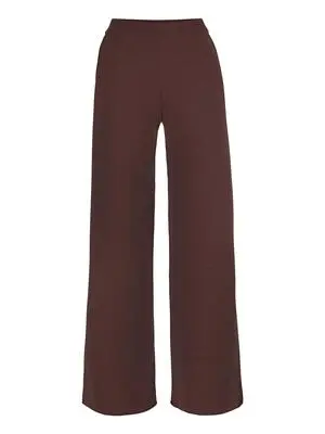 SALANIDA Wide Leg Merino Wool Pants - Brown