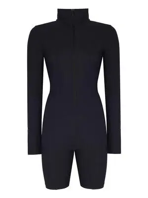 NO'DESIGN Zip-up Short Jumpsuit - Blue