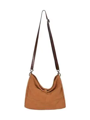 OWEN BARRY Suede Crossbody Bag - Orange