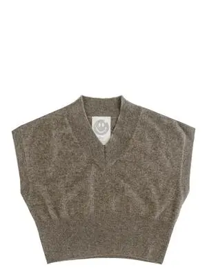 ZENZEE Cashmere Cropped Sweater Vest