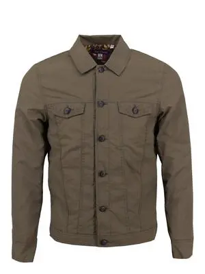 LORDS OF HARLECH James Olive Trucker Jacket - Green