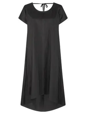 DREF Tokyo A-line Linen Midi Dress - Black