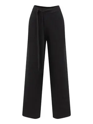 PERALUNA Bell Bottom Knit Trousers - Grey