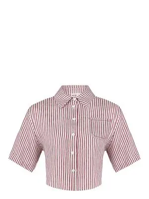 PCFG Striped Crop Shirt