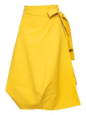 BIANCA POPP Knee Length Wrapped Skirt - Orange