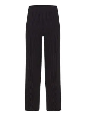 PERALUNA Cashmere Blend Knit Trousers - Black