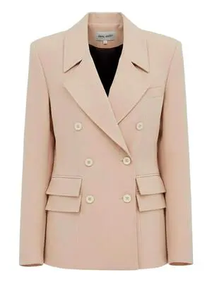JULIA ALLERT Tailored Double-breasted Blazer - Beige