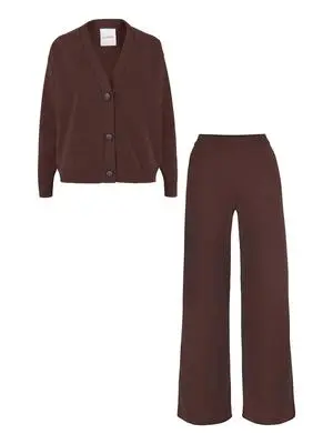 SALANIDA 100% Merino Wool Co-ord Set Brown