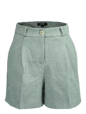 SMART AND JOY Houndstooth Short Pants - Green