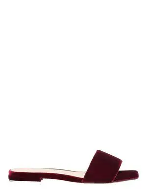 MIYANA BERLIN Lola Velvet Slides - Red
