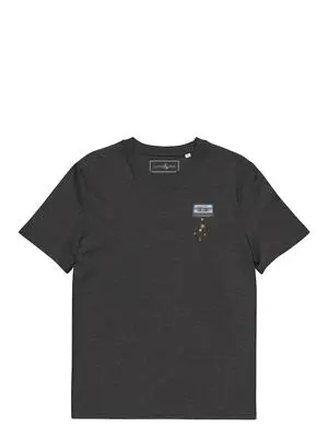 ANCHOR & CREW Heather Cassette Monkey Organic Cotton Embroidered T-shirt - Black