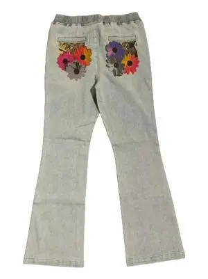 CIRCULAR PATH X Love Tara Calista Terry Pull On Jean - Blue