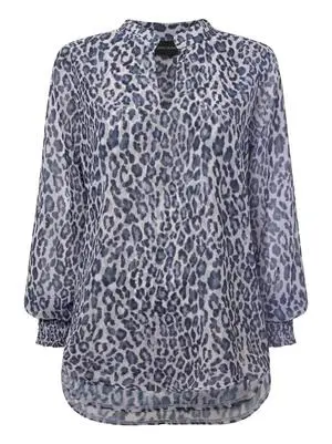 JAMES LAKELAND Leopard Print Blouse - Blue
