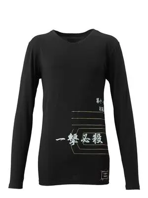 TOKKOU Printed Long-sleeve T-shirt - Black