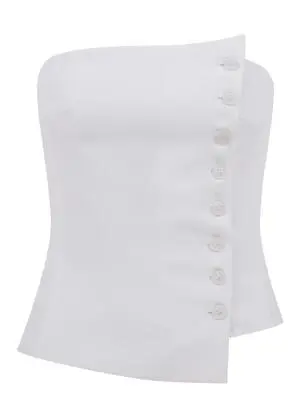 NAZLI CEREN Odyle Bustier - White