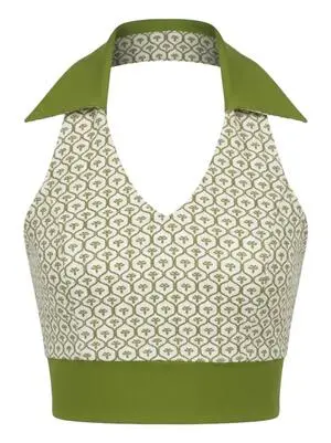 BEFITNESSLOU Fleur De Lis Print Sleeveless Top