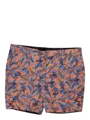 LORDS OF HARLECH Printed Flat Front Shorts - Orange/blue