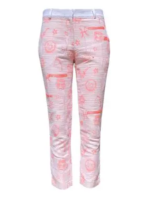 GEEGEE COLLECTION Zodiac Trousers With Metallic Embroidery - White