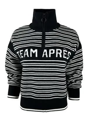 TEAM EVENT Merino Wool Quarter Zip Sweater - Black